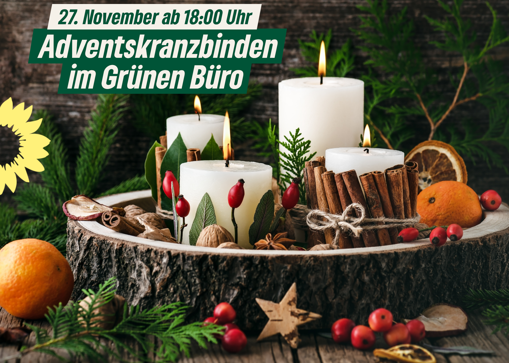 Adventskranzbinden & Spendensammlung für die Ukrainehilfe – gruene ...